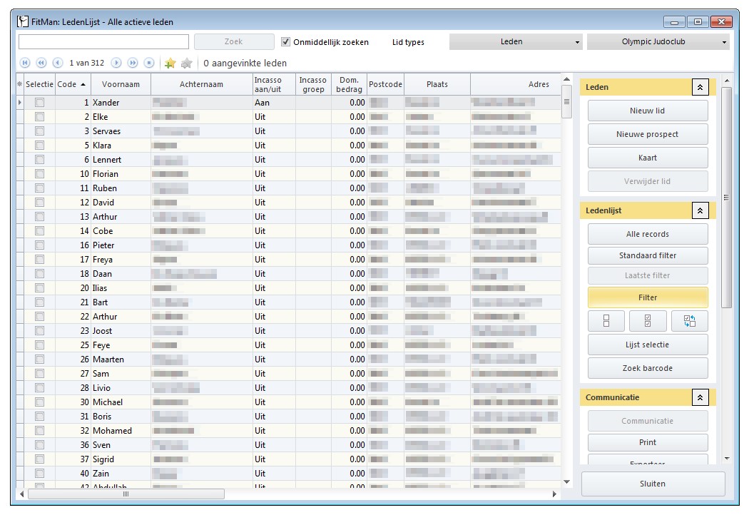 FitMan – Software voor ledenadministratie